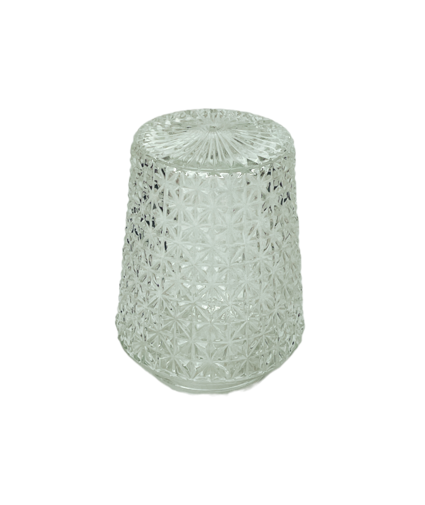 Crystal Cut Glass Shade Elegant 80mm Screw Neck Fitting